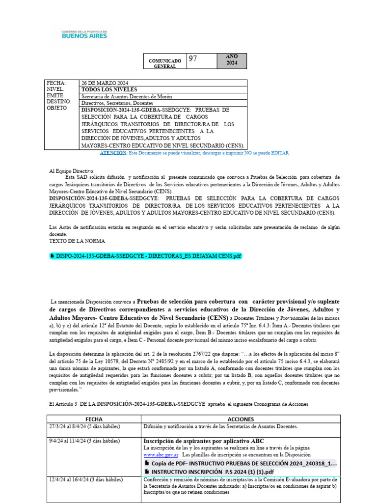 Comunicado 97 | PDF | Gobierno