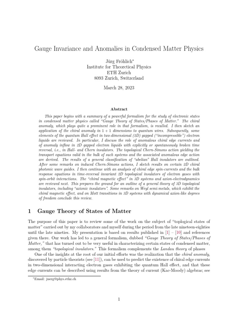 2303.14741 | PDF | Gauge Theory | Condensed Matter Physics