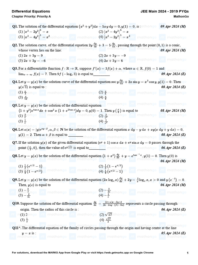 07 - Differential Equations | PDF | Differential Geometry | Elementary Mathematics