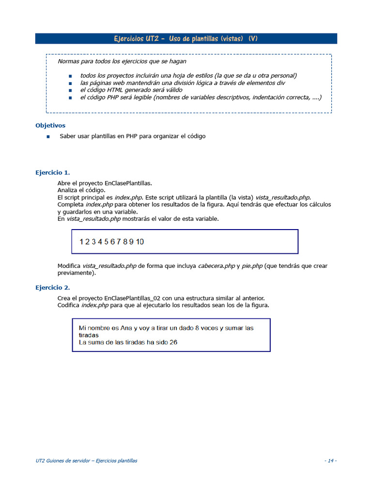 EJER UT2 Plantillas V | PDF
