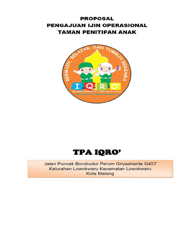 Proposal Ijin Operasional | PDF