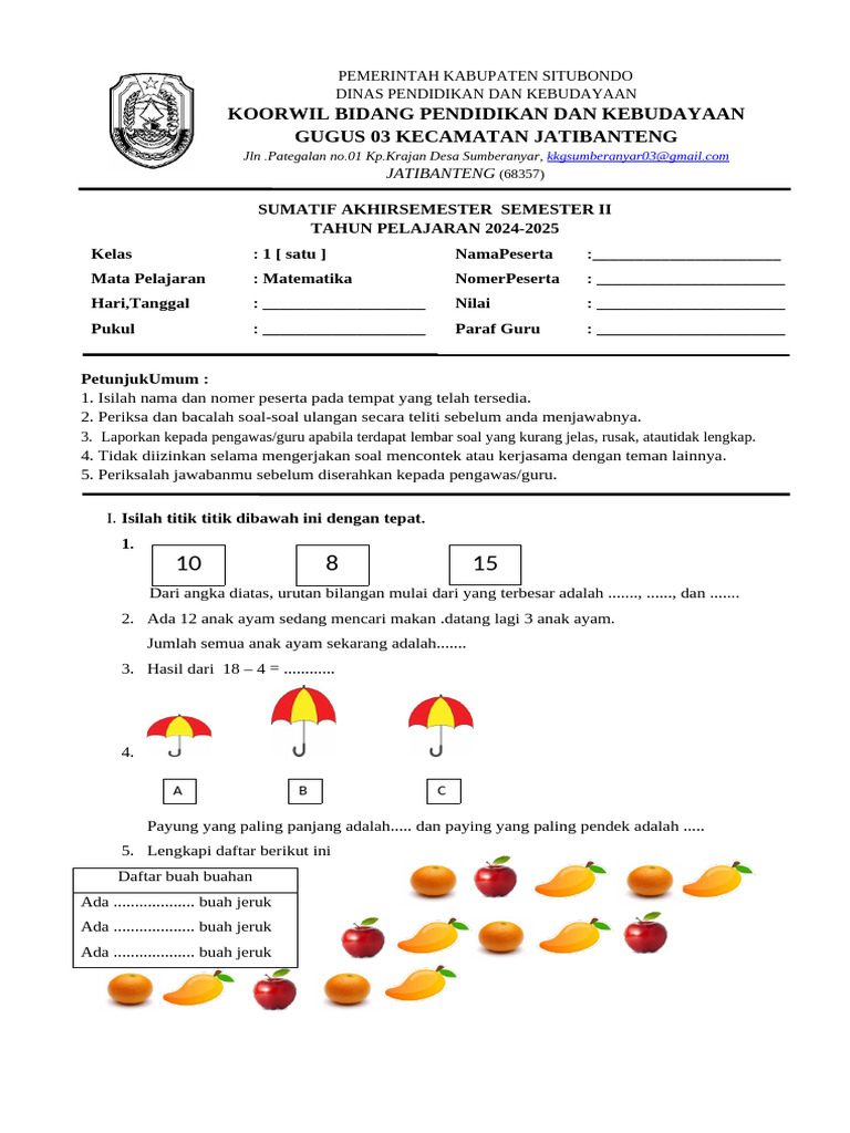 Sample Soal Sekolah | PDF
