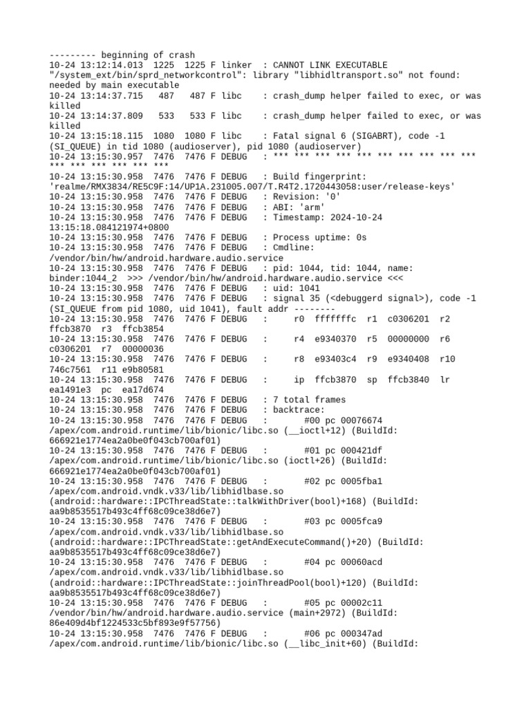 standby_android_log_2024_1025_003545 | PDF | Software Engineering | System Software