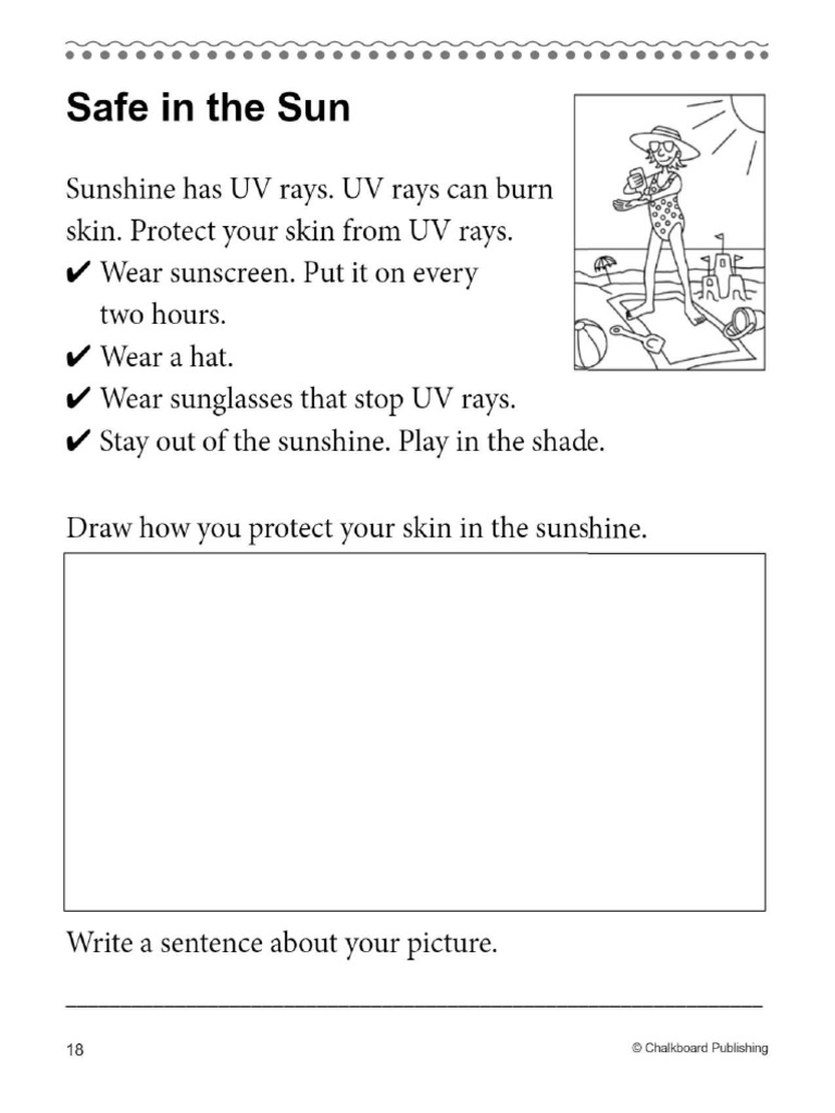 Staying Safe in The Sun-Beginner | PDF