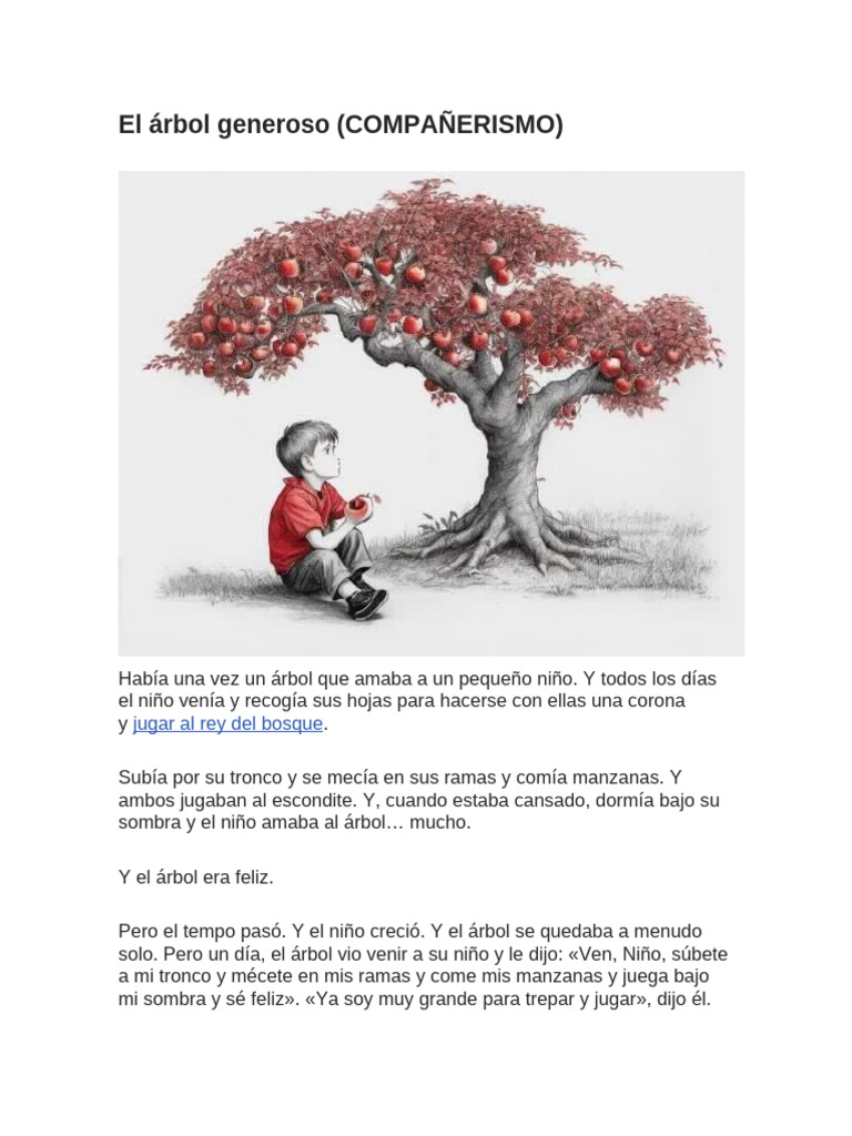 8vo Año El Árbol Generoso | PDF