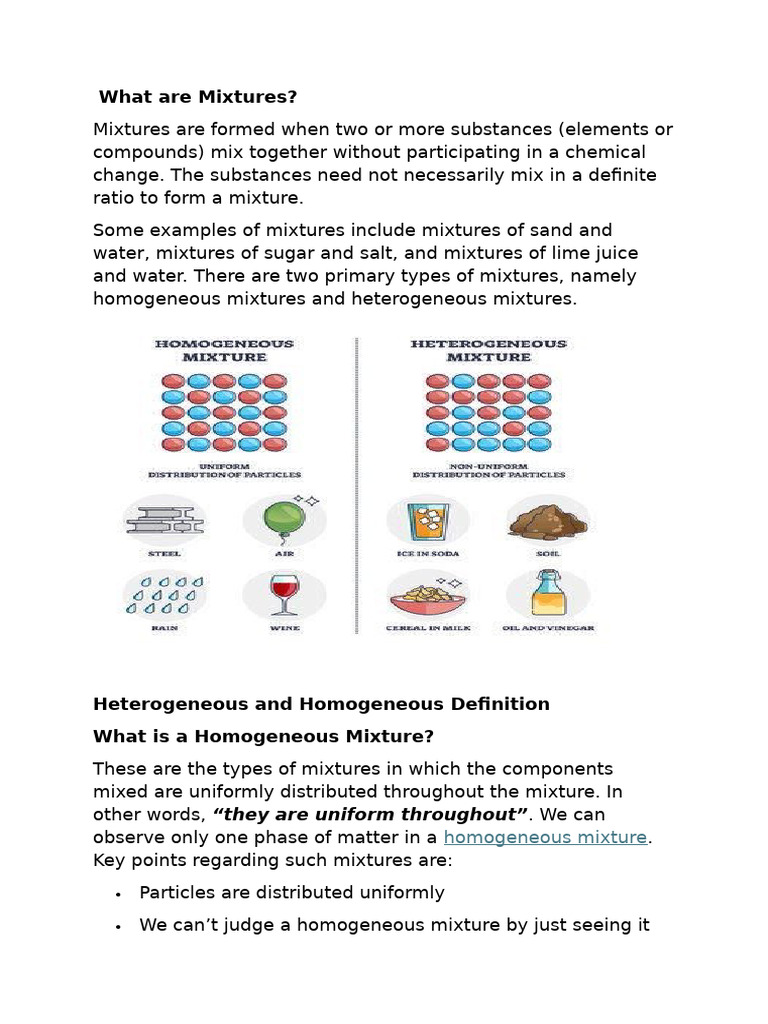 mixtures, solution, suspension, colloids | PDF | Mixture | Colloid