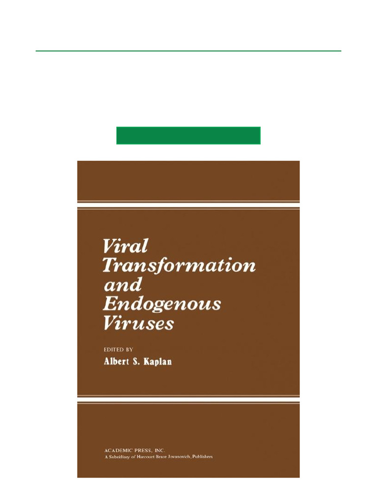 Viral Transformation and Endogenous Viruses | PDF