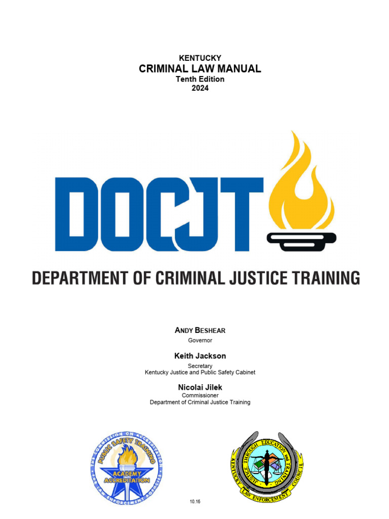 2024 Kentucky Legal Manual | PDF | Driving Under The Influence | Eighth ...