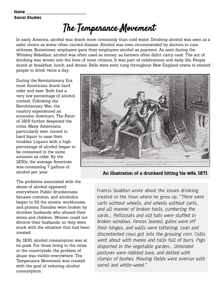 U4 L1 Temperance, Prison, Education Reform | PDF | Alcoholic Beverages ...