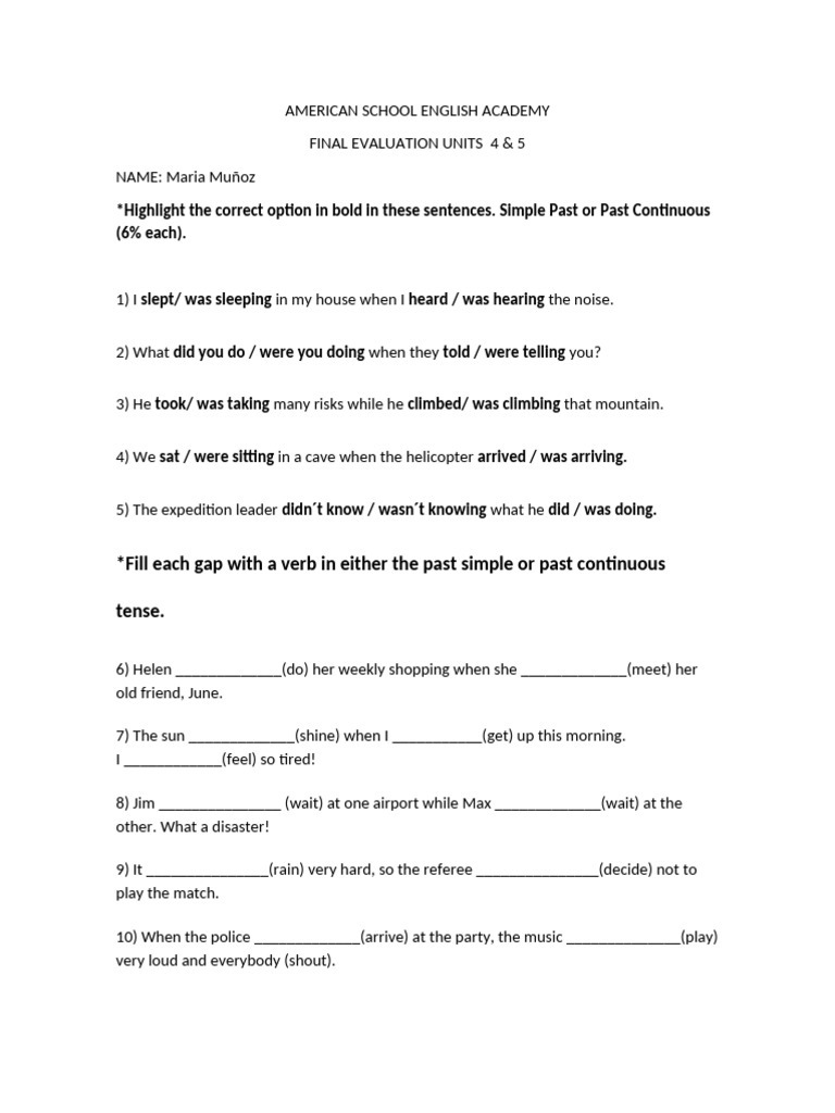 American School Level 3 Unit 4 | PDF