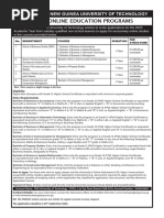 UPNG External Application Form 2026 | PDF | Bachelor's Degree | Science