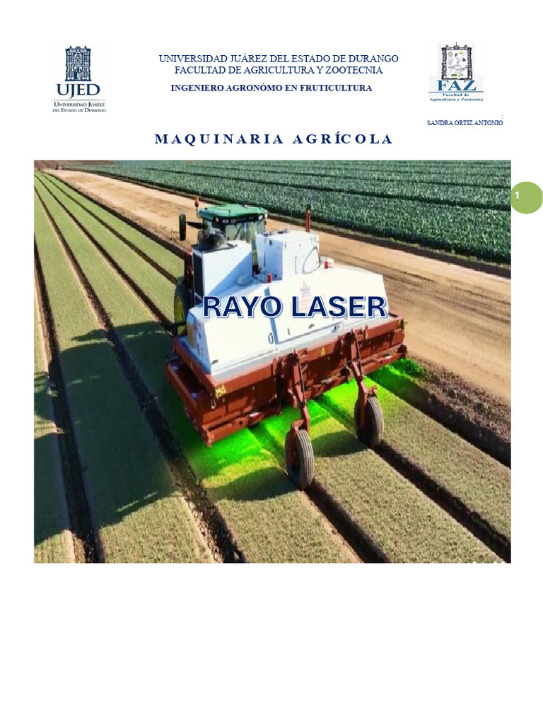Rayo Laser en Maquinaria Agricola | PDF | Láser | Ultravioleta