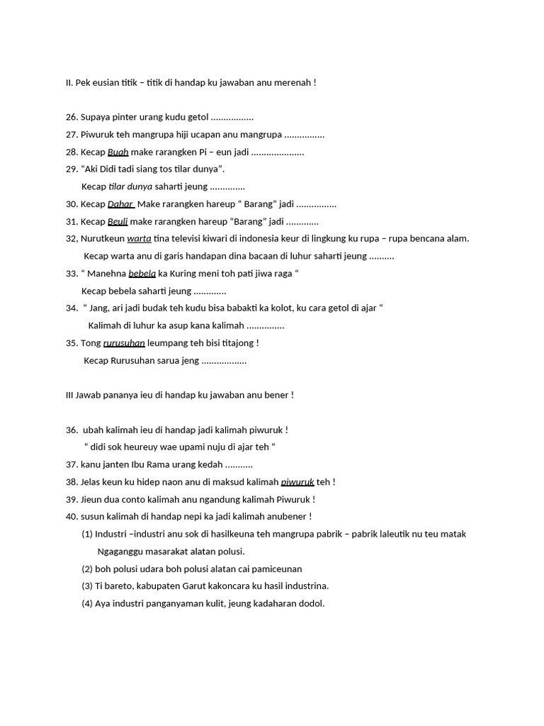 Master Soal KBB | PDF