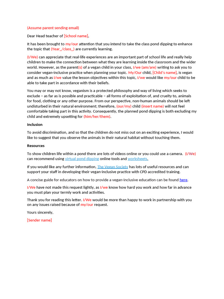 Pond Dipping Letter | PDF