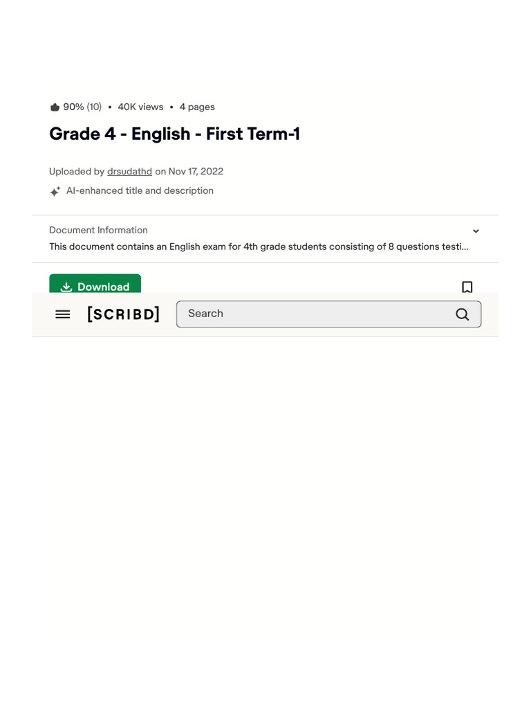 Grade 4 - English - First Term-1 - PDF - Public Services - Transport ...