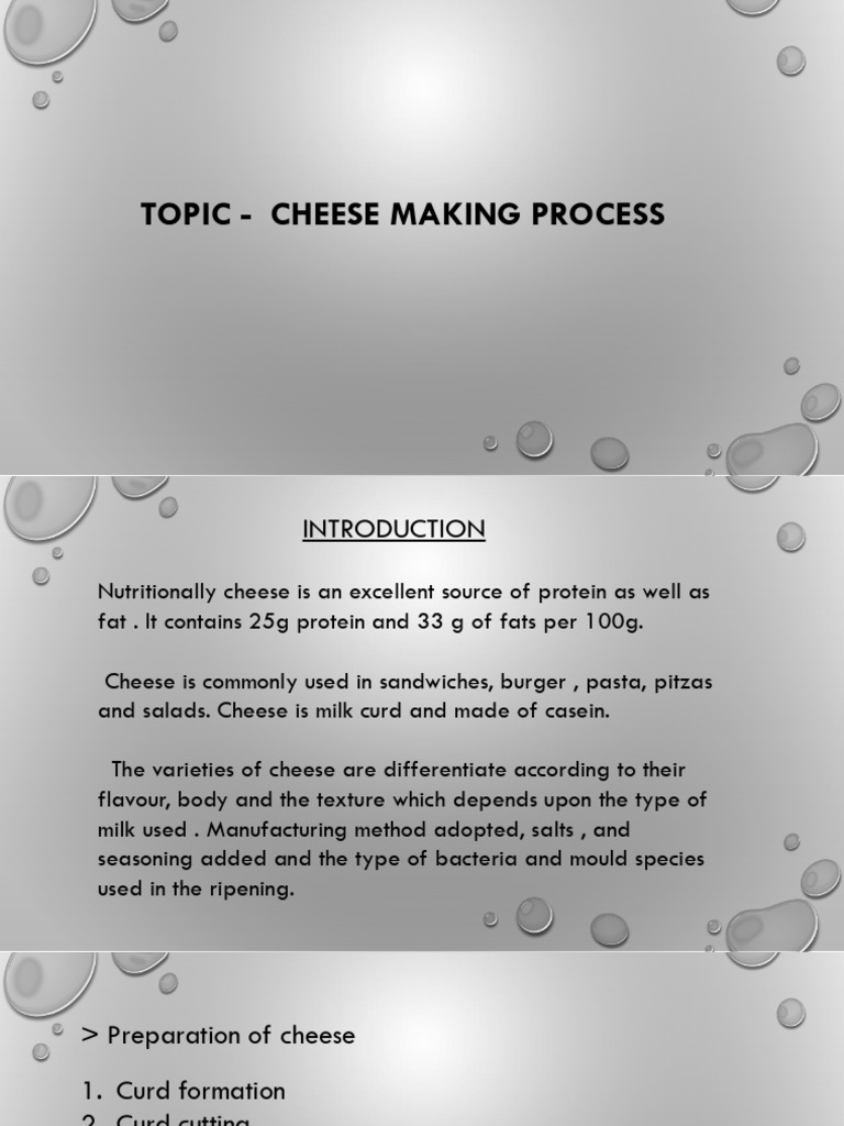 Cheddar Cheese Making Process Explained | PDF | Cheesemaking | Cheese