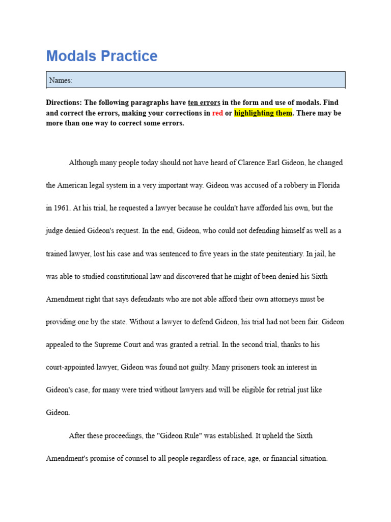 Modals Practice | PDF