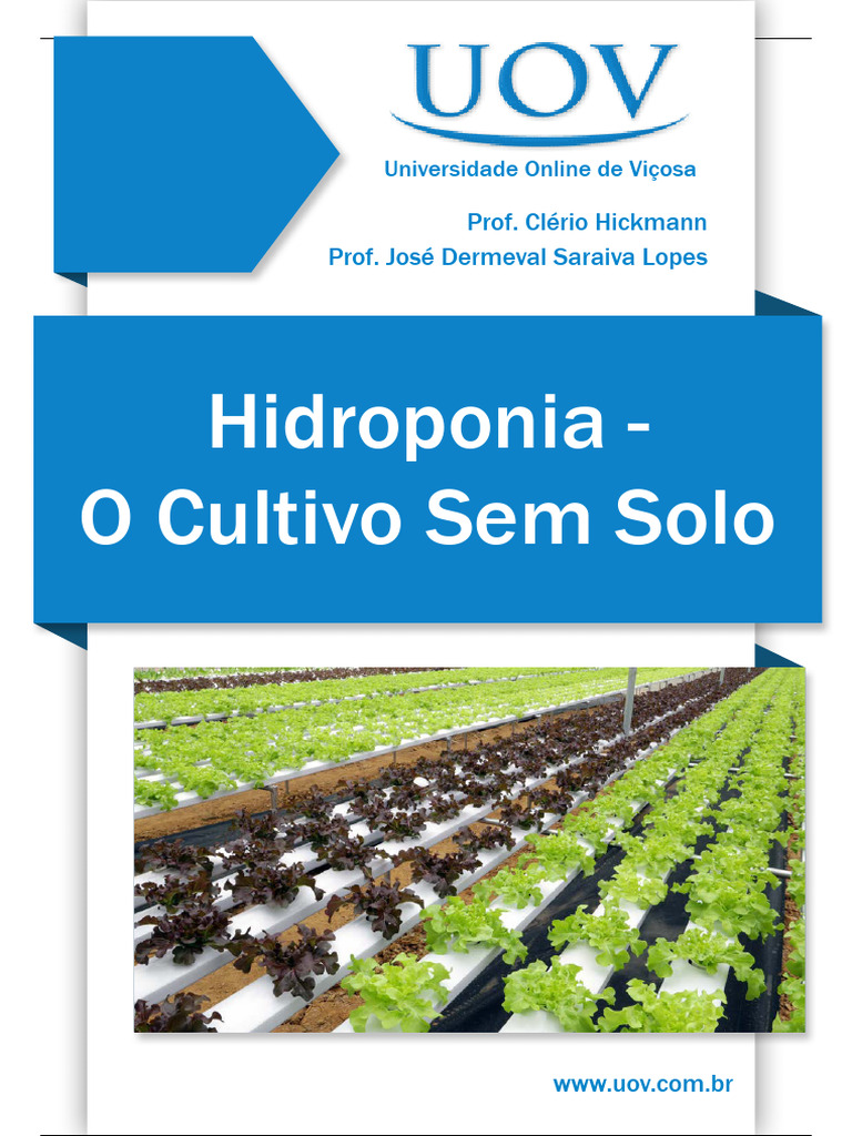 1 LIVRO -hidroponia-o-cultivo-sem-solo_unlocked | PDF | Hidroponia | Agricultura