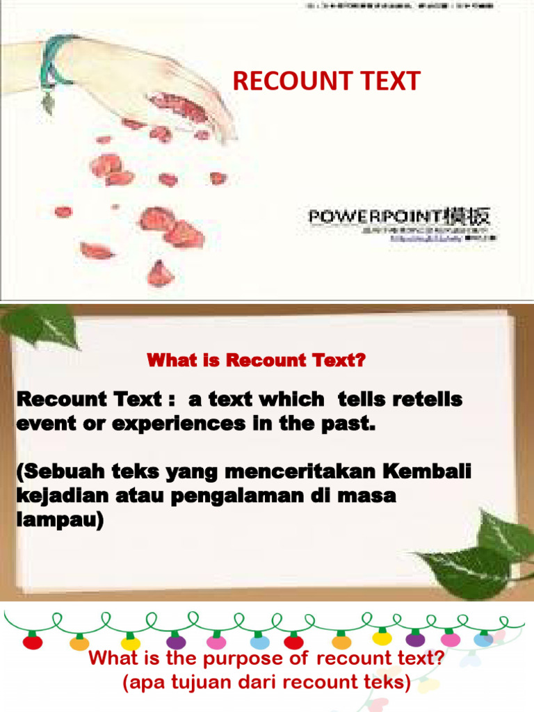 Understanding Recount Text Structure | PDF