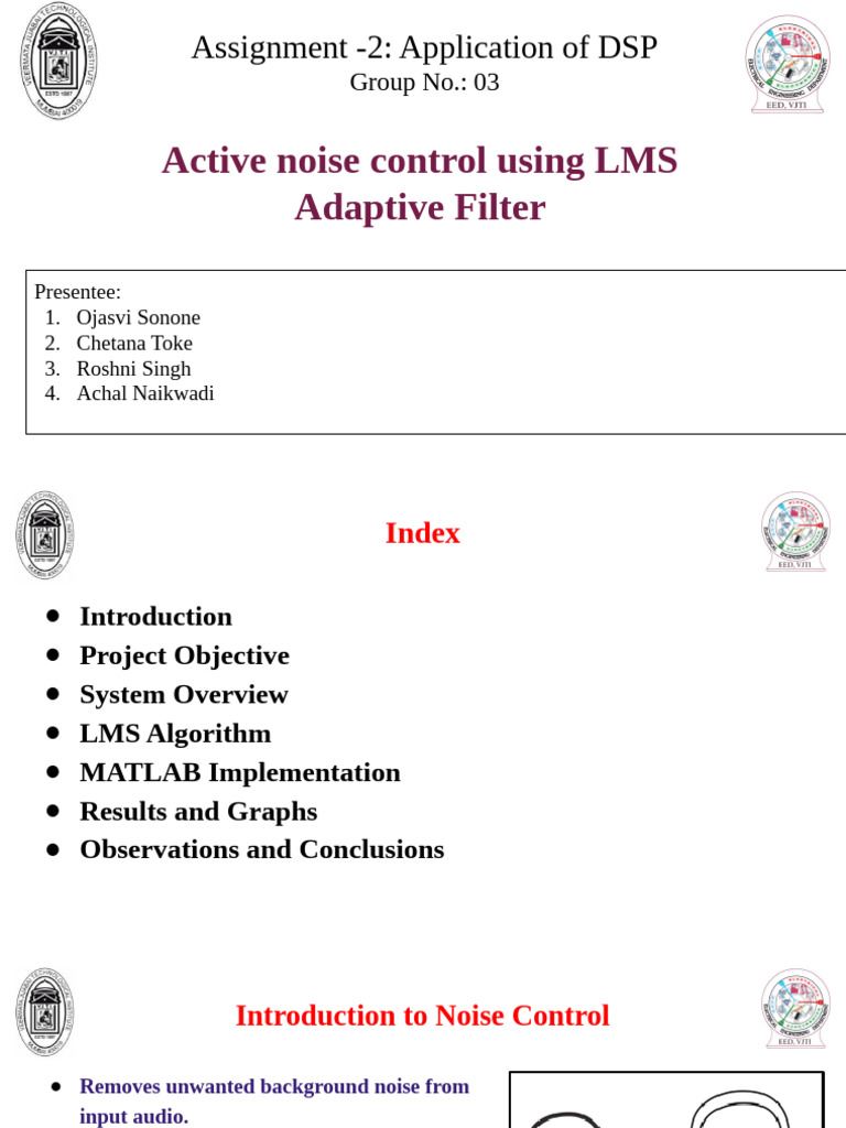 Grp_3_DSP_Assignment2_21April2025 | PDF | Digital Signal Processing | Noise