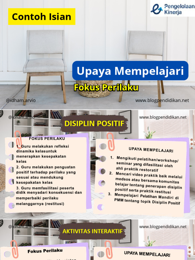 Contoh Isian Upaya Mempelajari Fokus Perilaku 8 Indikator Observasi ...