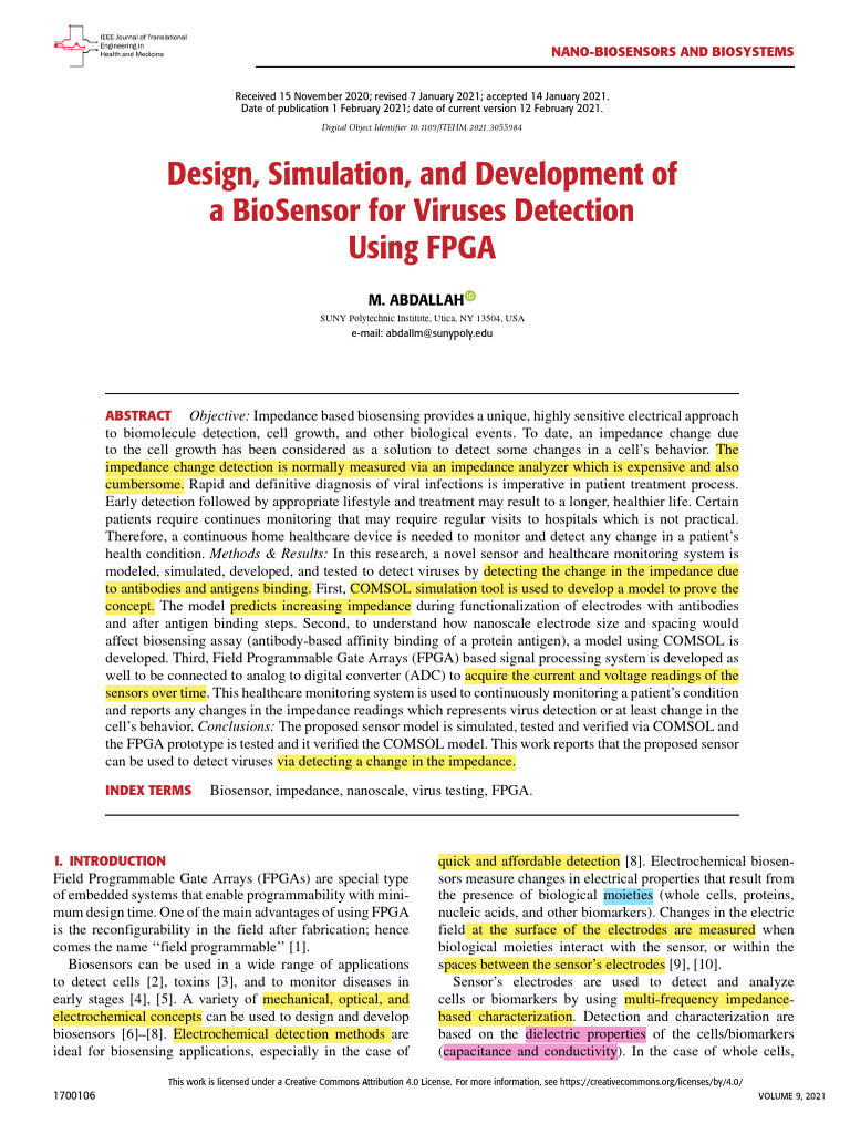 Paper_Design,_Simulation,_and_Development_of_a_BioSensor_for_Viruses | PDF | Biosensor | Field ...