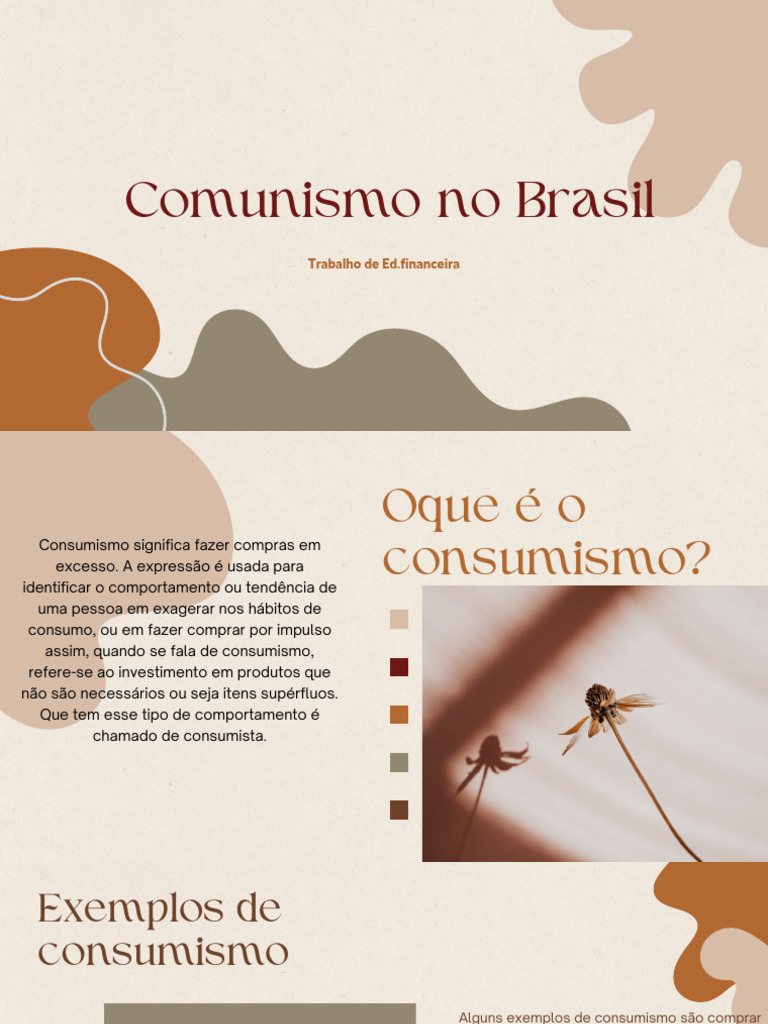 Apresentação de negócios orgânica delicada em tons de bege e marrom ...