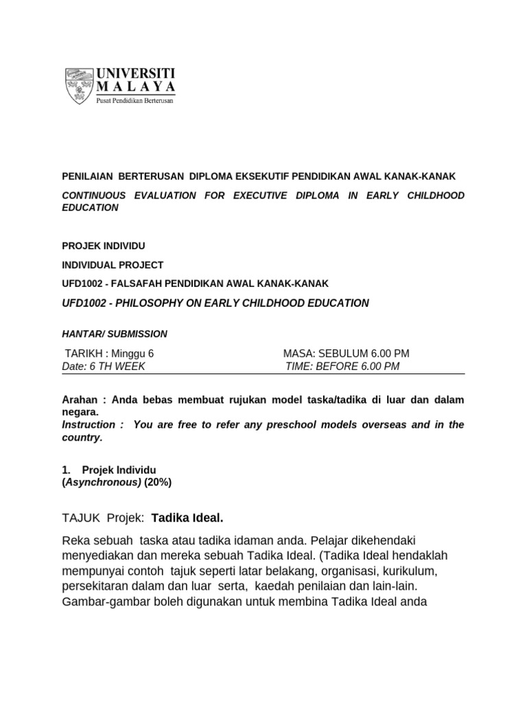 0.1 Penilaian Berterusan Projek Individu | PDF