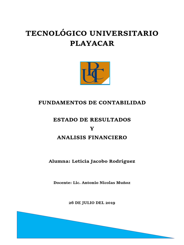 Jacobo - Rodriguez - Leticia - Estado de Resultados | PDF | Estado de ...