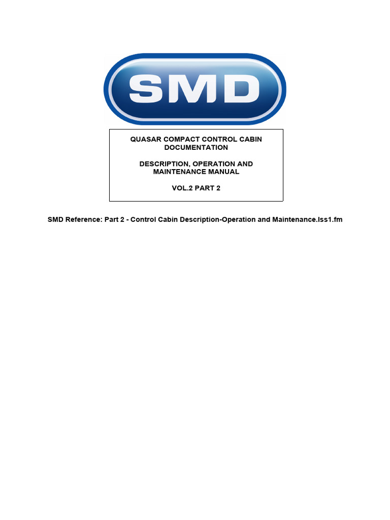 Control Cabin Operation & Maintenance Guide | PDF | Alternating Current ...