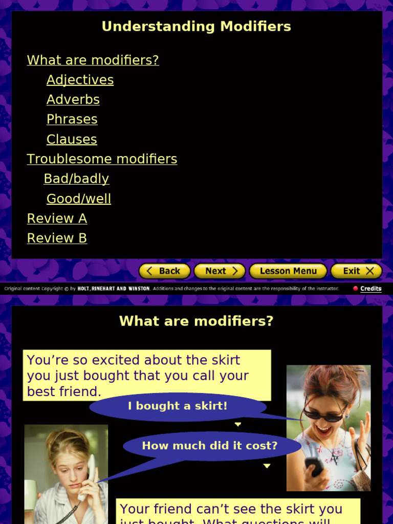 11.1_Lesson 12 Understanding Modifiers | PDF | Adverb | Adjective