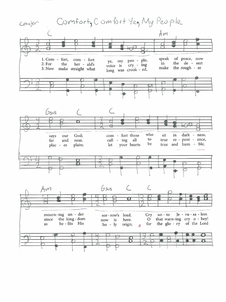 Comfort Comfort Ye My People | PDF