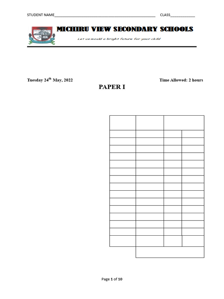 Form 4 Biology Paper 1 Exam | PDF | Genotype | Biology