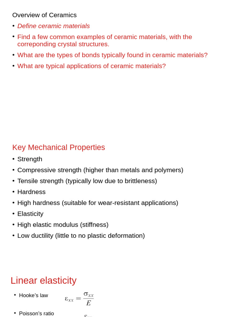 Overview of Ceramic Materials and Properties | PDF | Fracture ...