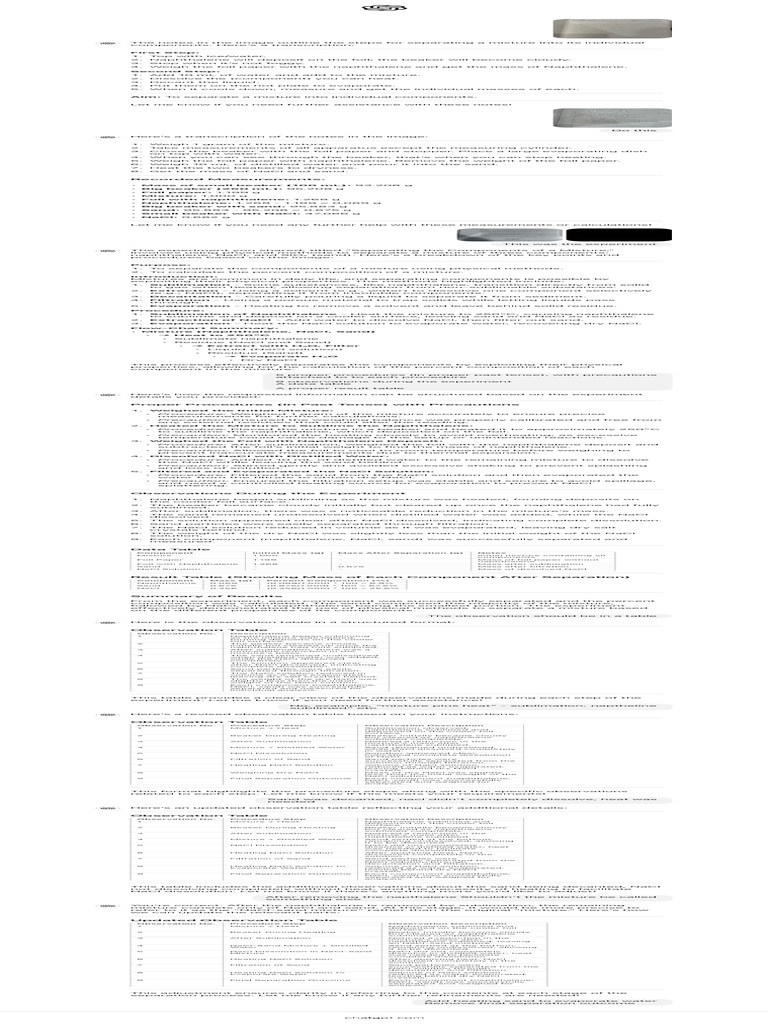 Mixture Separation Steps 7 | PDF