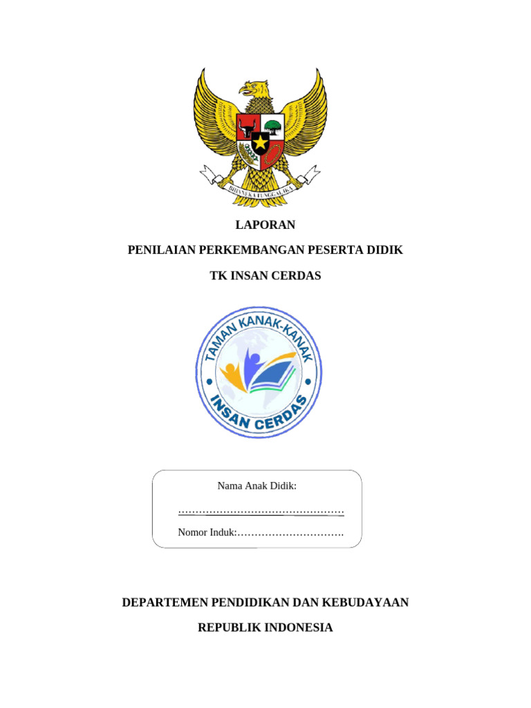 Cover Raport Dan Identitas Siswa | PDF
