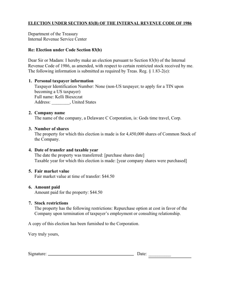 Section 83 (B) For Kelli Bieszczat | PDF