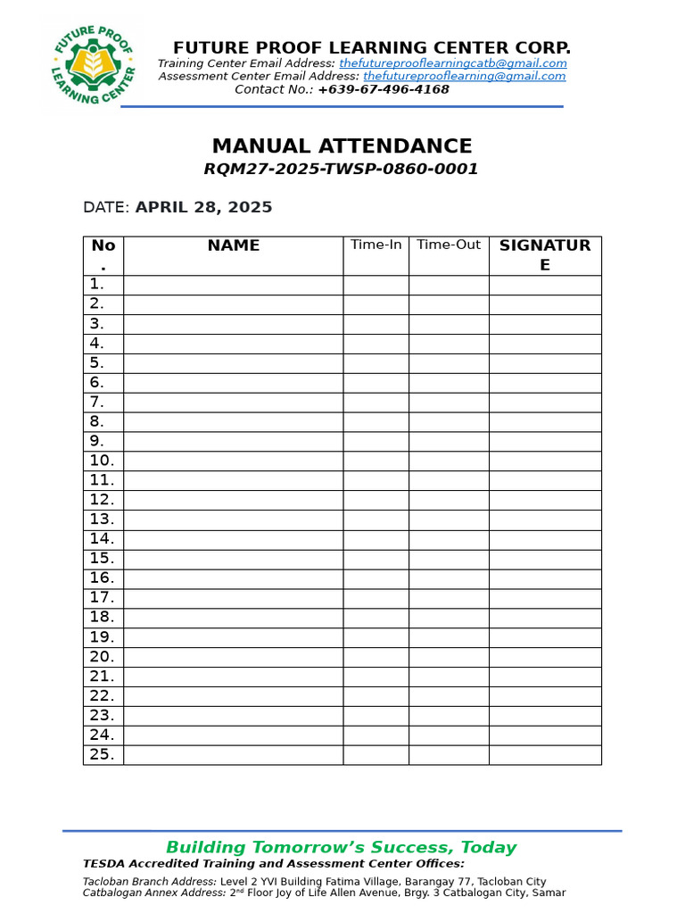 MANUAL-ATTENDANCE | PDF