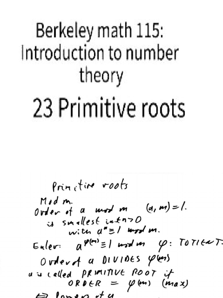 Primitive Roots | PDF