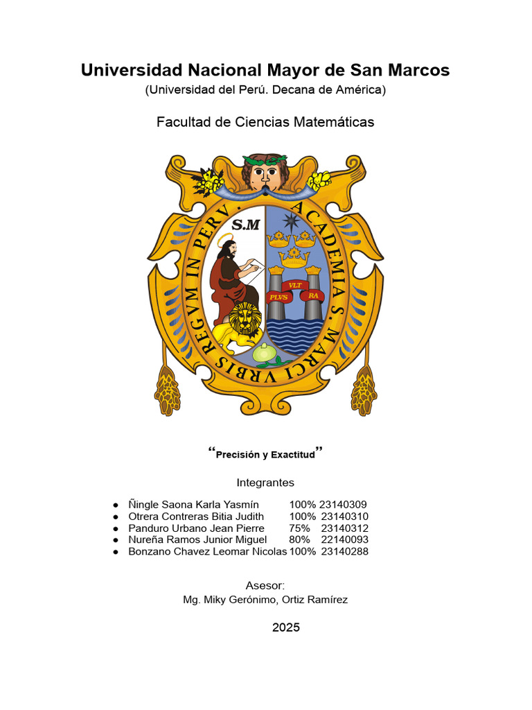 Precisión y Exactitud - Met. Num. | PDF | Medición | Experimentar
