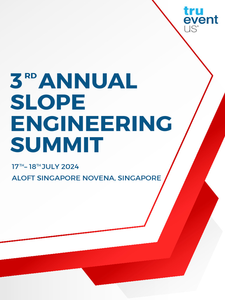 3rd Annual Slope Engineering Summit 2024 | PDF | Landslide | Lidar