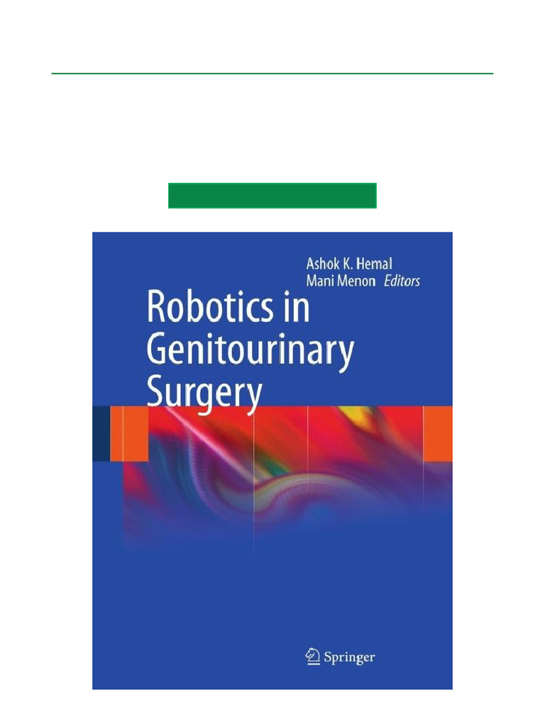 Robotics in Genitourinary Surgery Optimized DOCX Download | PDF ...