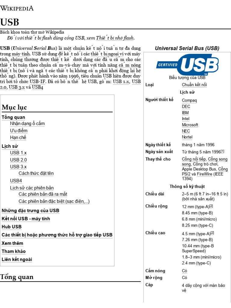USB - Wikipedia tiếng Việt | PDF