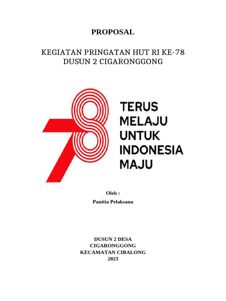 Contoh Proposal 17 Agustus | PDF