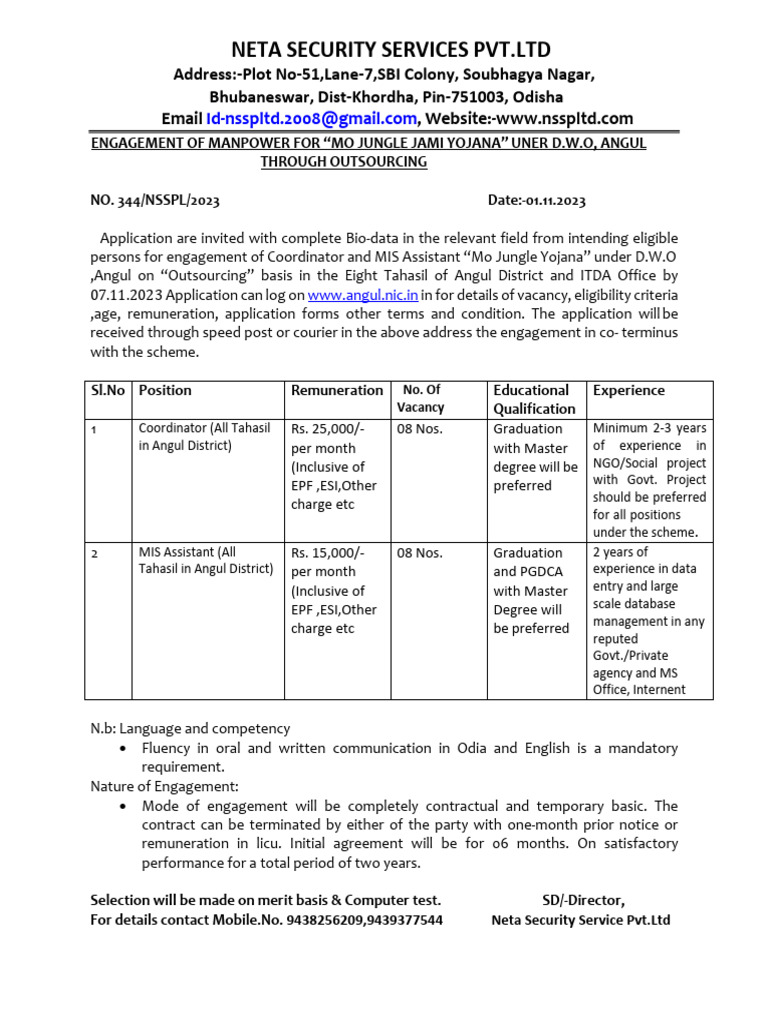 Neta Security Services PVT - LTD: Email | PDF