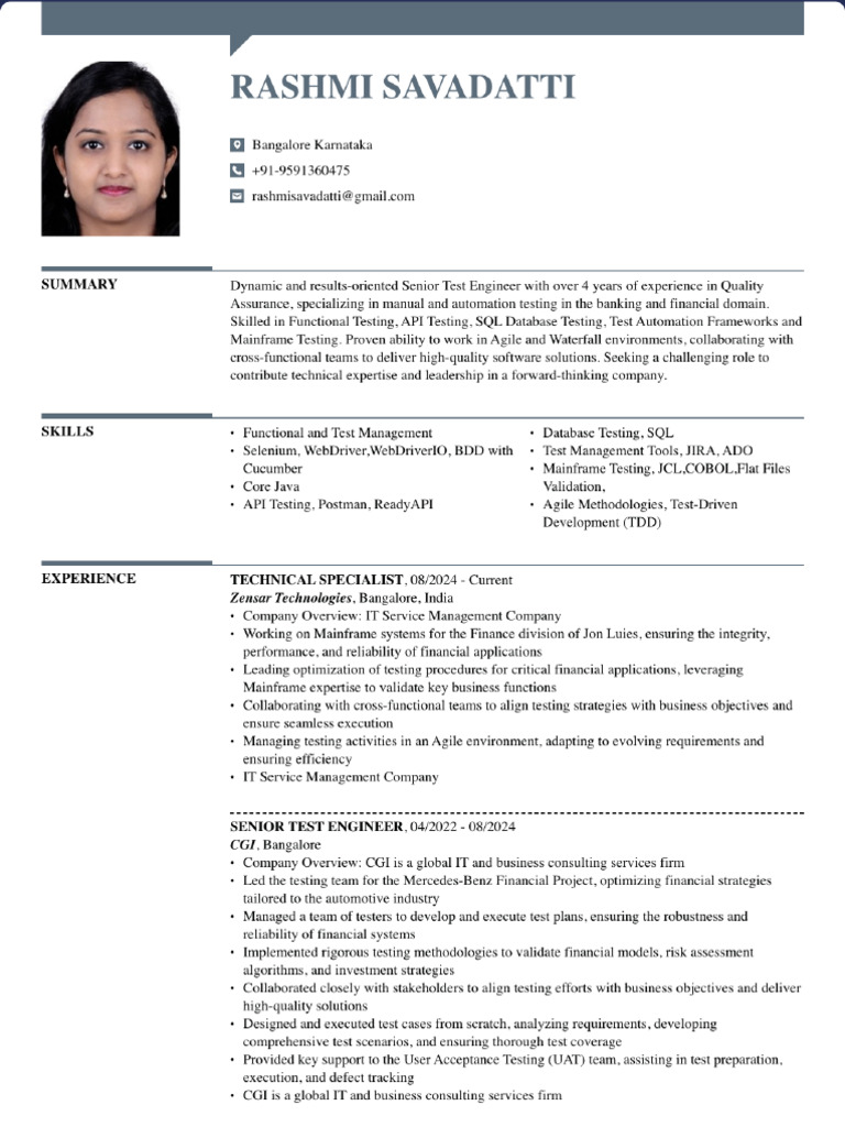 Rashmi Resume 1 | PDF