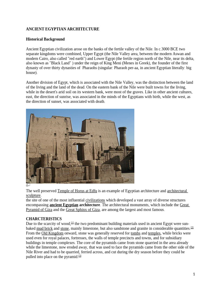 Ancient Egyptian Architecture | PDF | Egyptian Pyramids | Ancient Egypt
