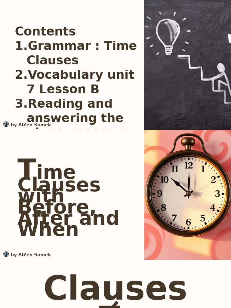 Time Clauses With Before After When by AiZen | PDF