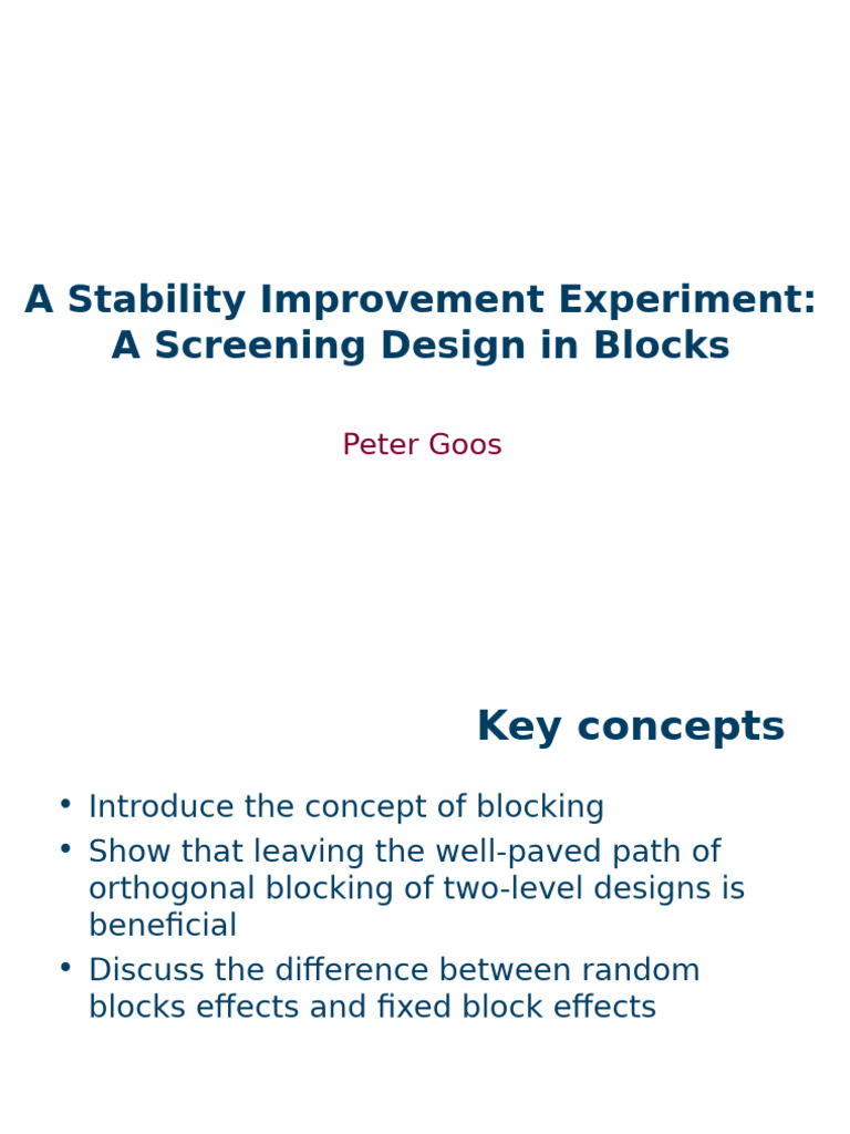 Chapter 8 Blocking A Screening Experiment Iupfood | PDF | Experiment ...