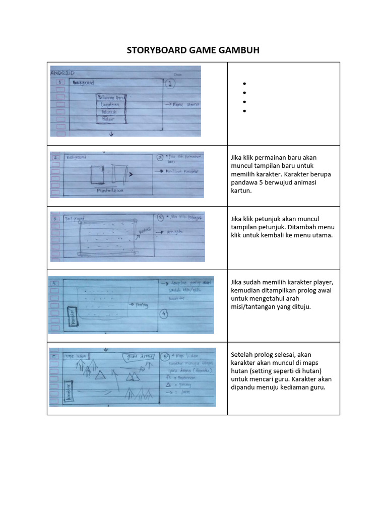 Storyboard Game Gambuh | PDF